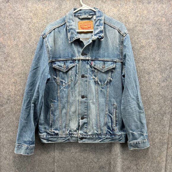 Levi's | Jackets & Coats | Levis Denim Jacket Men Large Blue Button ...
